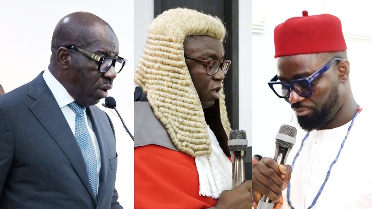 Edo Chief Judge Swears In 38-Yr-Old Omobayo As Deputy Governor - Watch The Ceremony