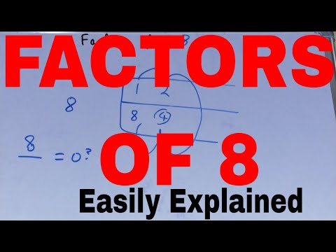Factor of 8|How to find factors of 8|8 factors|All factors of 8|Find factors of 8 explained