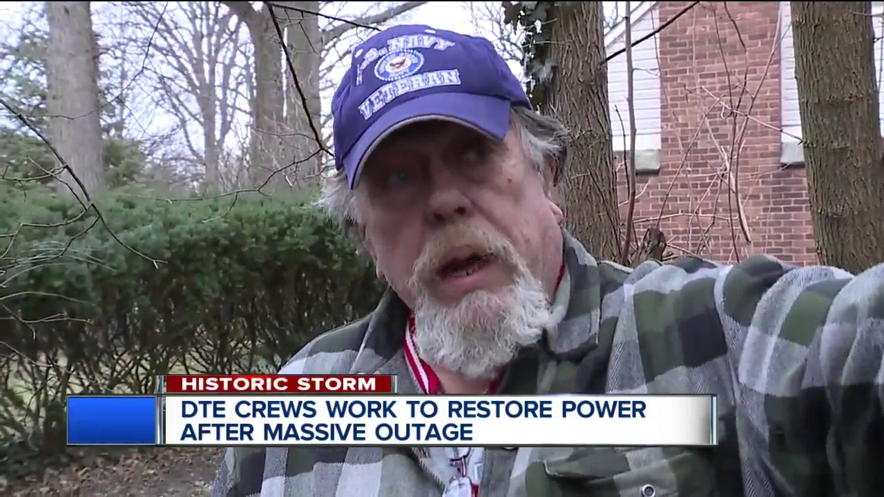 DTE Crews work to restore power after massive outage