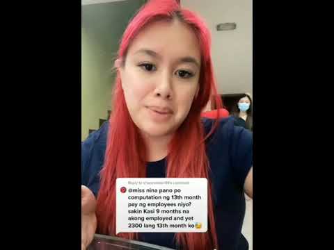 Tamang computation Ng 13th month pay