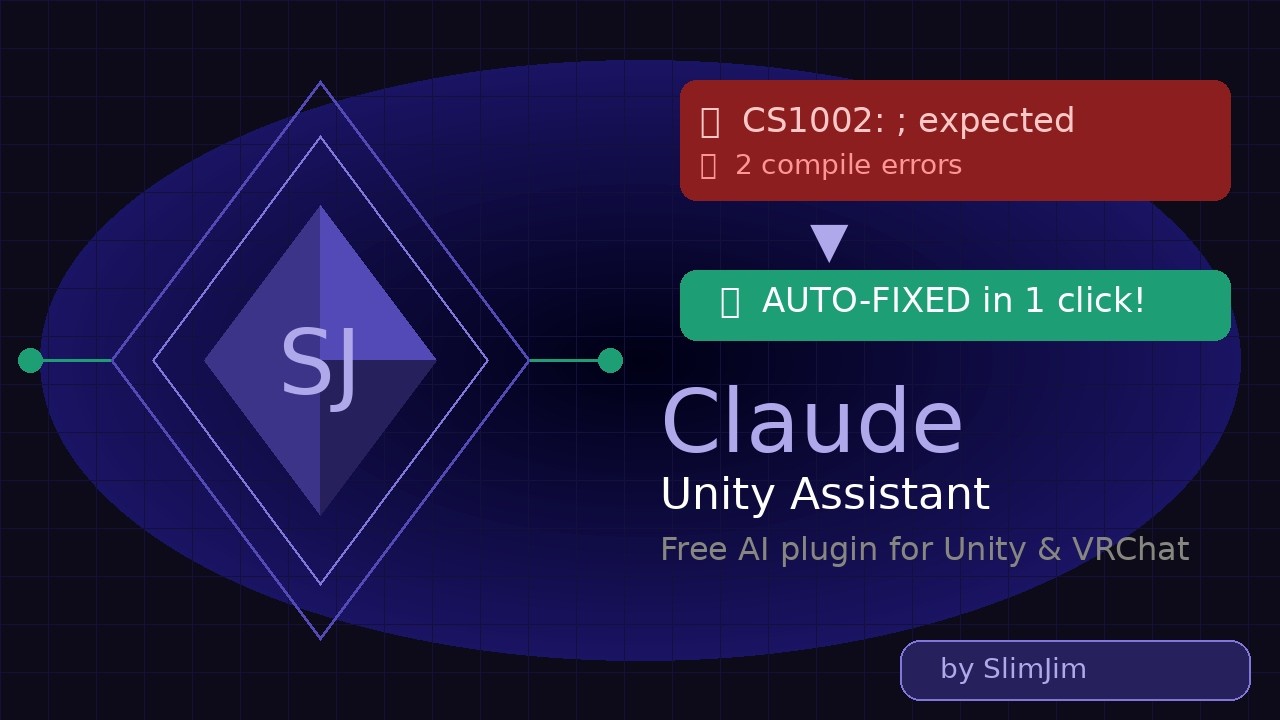 Claude Unity Assistant — Free AI Error Fixer for Unity & VRChat