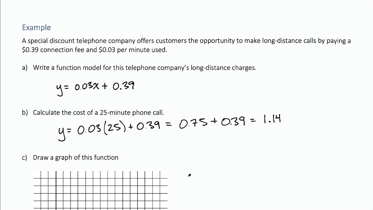 Modeling with Linear Functions