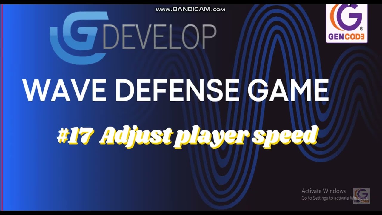 GDevelop Wave Defense #17 player speed