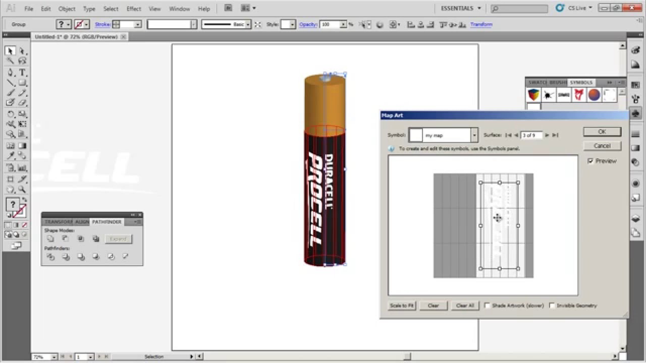 Creating Duracell Battery Model With Adobe Illustrator