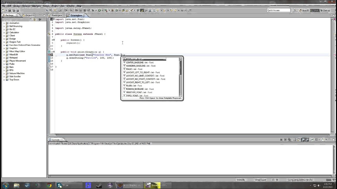 Java 2D Graphics - Drawing Strings: Episode 2