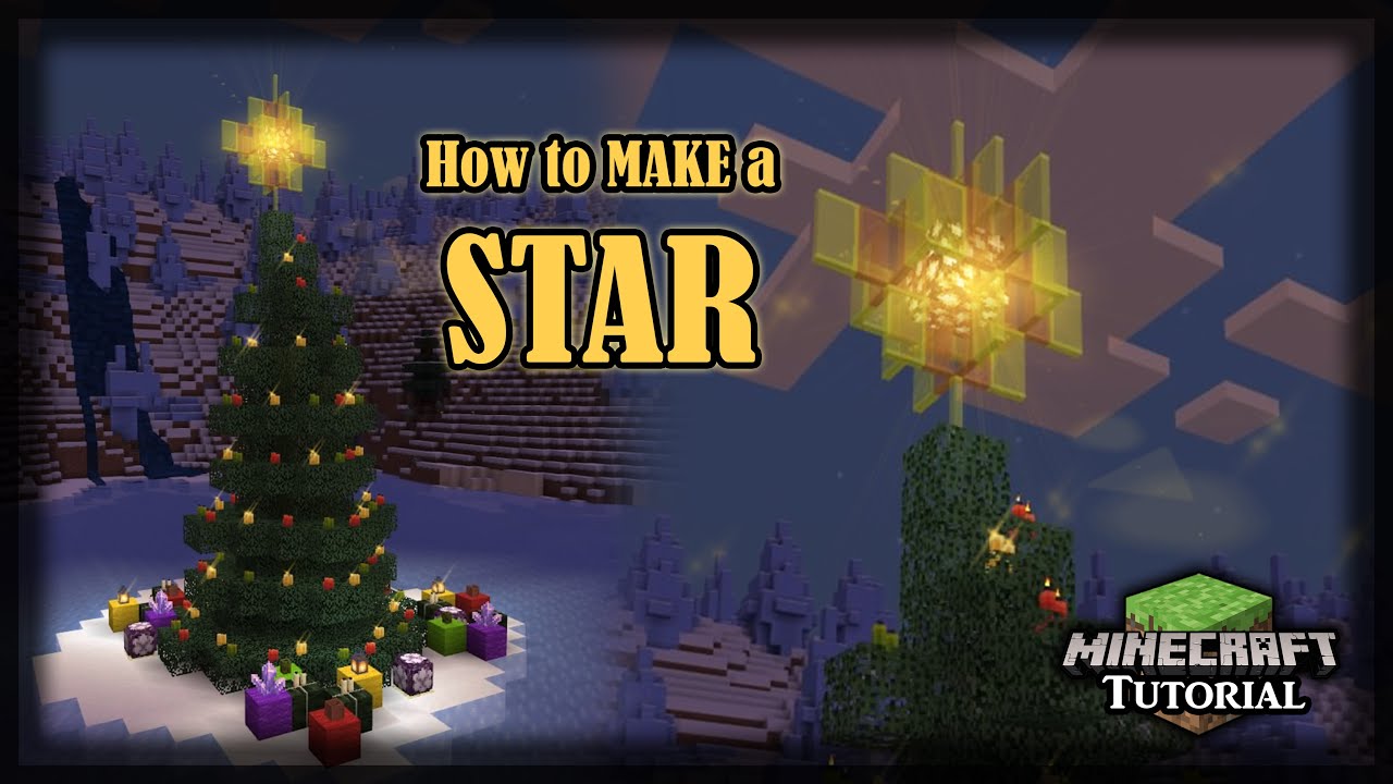 MINECRAFT ⭐ STAR for Christmas Tree 🌲 How to Make a Christmas STAR in MineCraft. MINECRAFT Tutorial