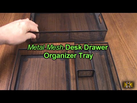 HOPECK Metal Mesh Desk Drawer Organizer Tray with Three Sections, Rubber Feet (Black) REVIEW