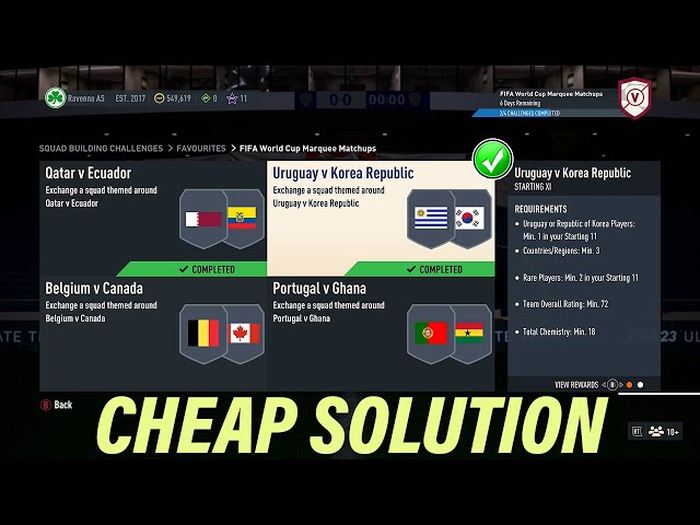 FIFA 23 Ultimate Team World Cup Marquee Matchups SBC (November 17): How to complete, expected ...