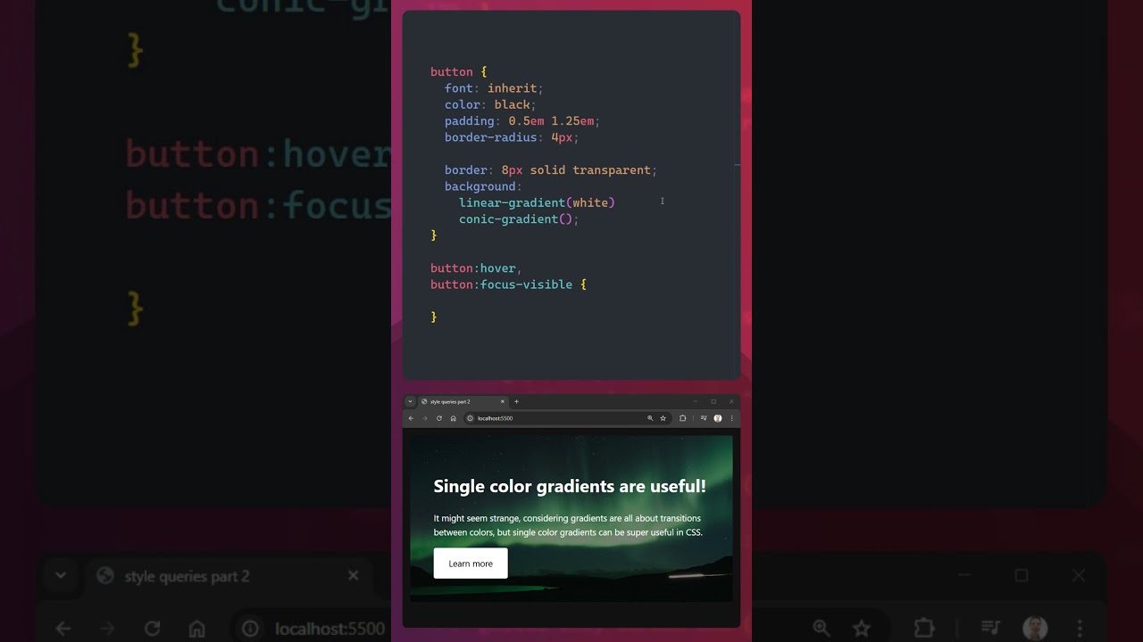 Why I use gradients with one color