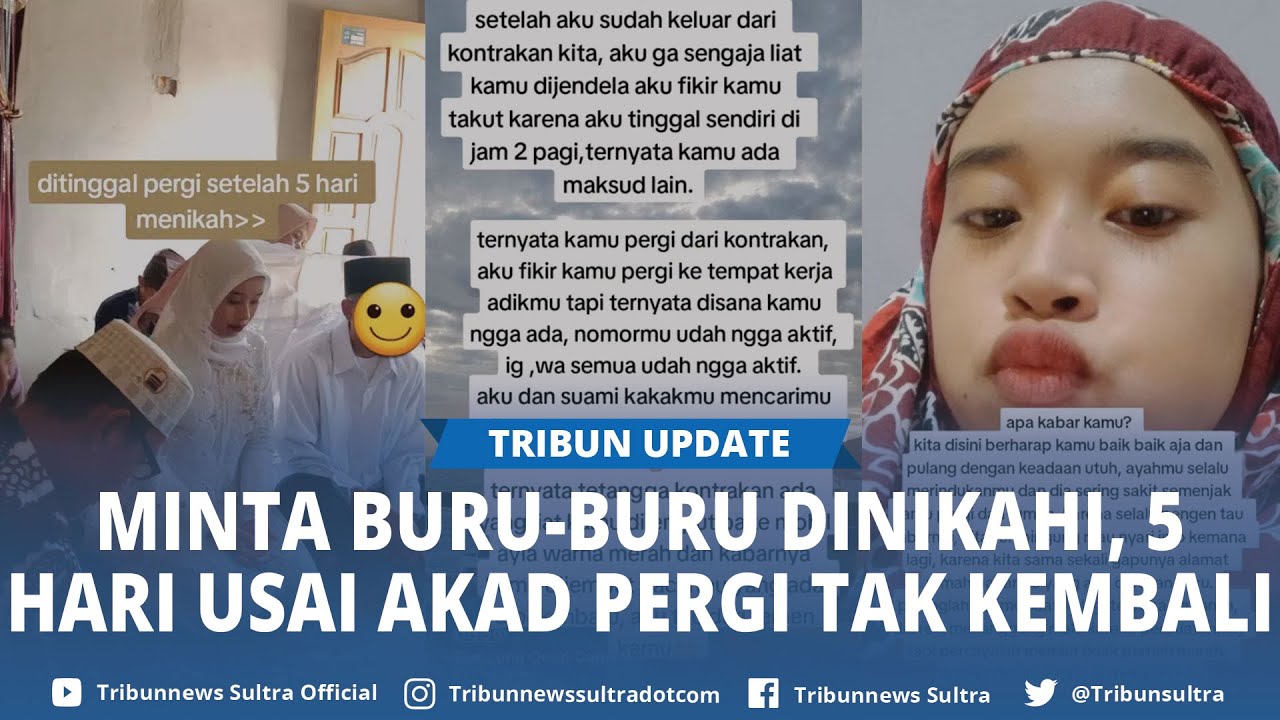 Viral Curhatan Suami Baru Nikah 5 Hari Ditinggal Istri, Saat Mau Nikah Minta Buru-buru Kini Hilang