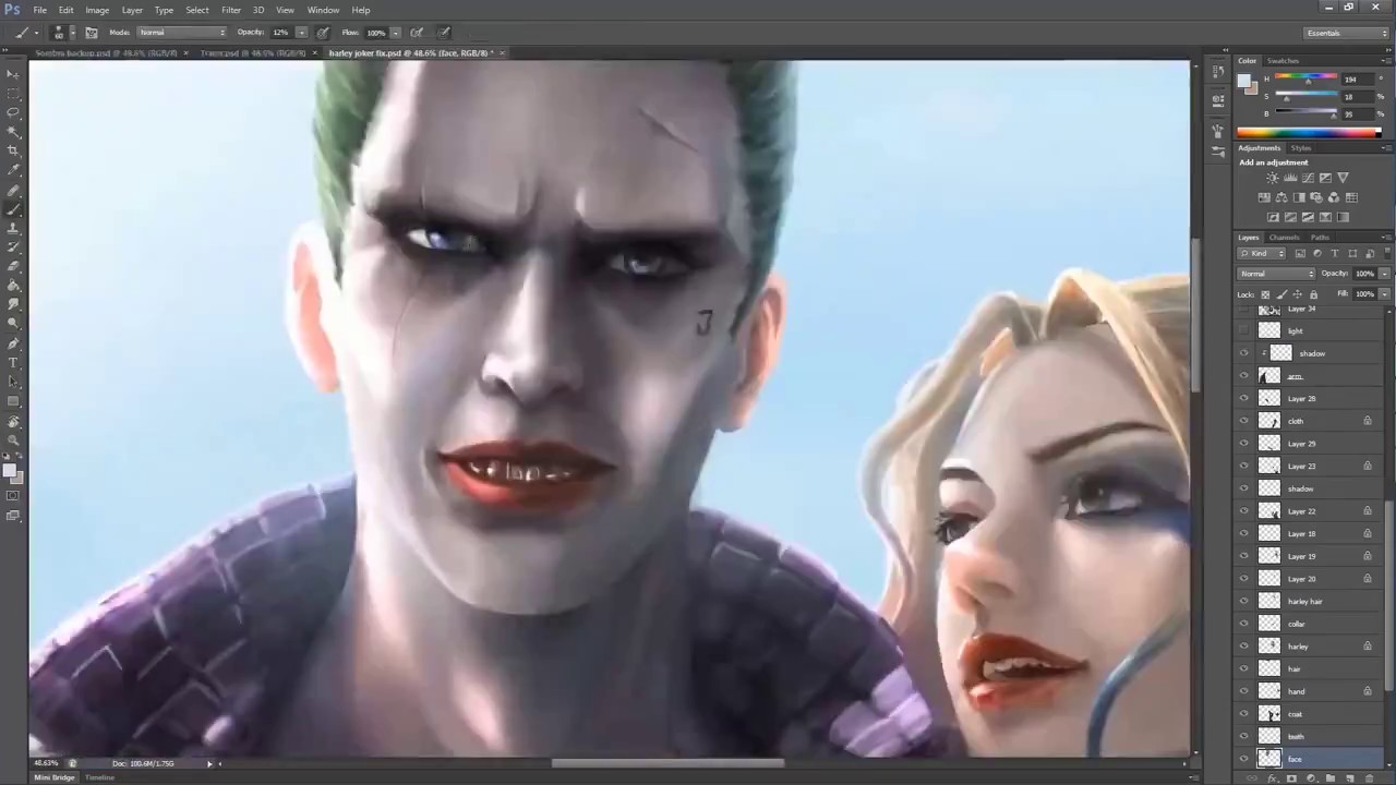 Joker and Harley Quinn Painting Process