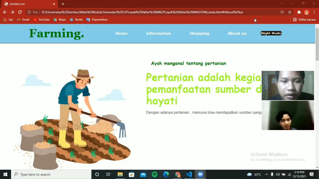 Tugas akhir IMK ( Interaksi Manusia dan Komputer ) Kelas F || Pembuatan Web