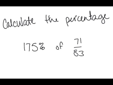 Percentage: Find 175% of 71/83