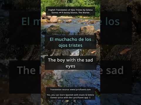 English Translation of 🎶 Ojos Tristes by Selena Gomez 🇺🇸, benny blanco, The Marías (source: