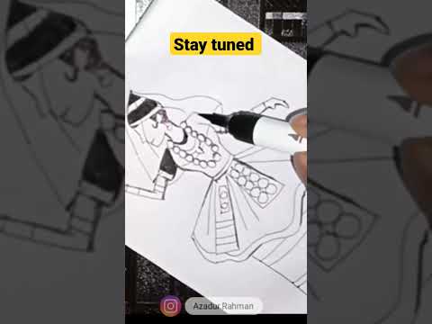 Manipur | Manipuri Dance | Easy Drawing #easyart #easydrawing #howtodraw #manipur #shortvideo #short