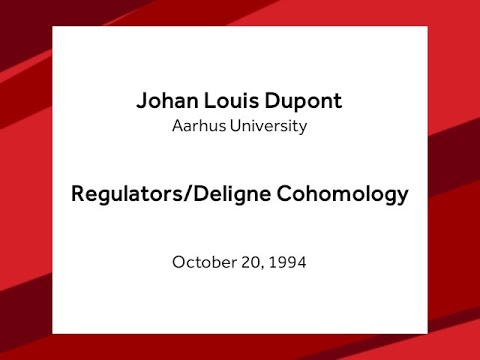 Regulators/Deligne Cohomology - Johan Louis Dupont