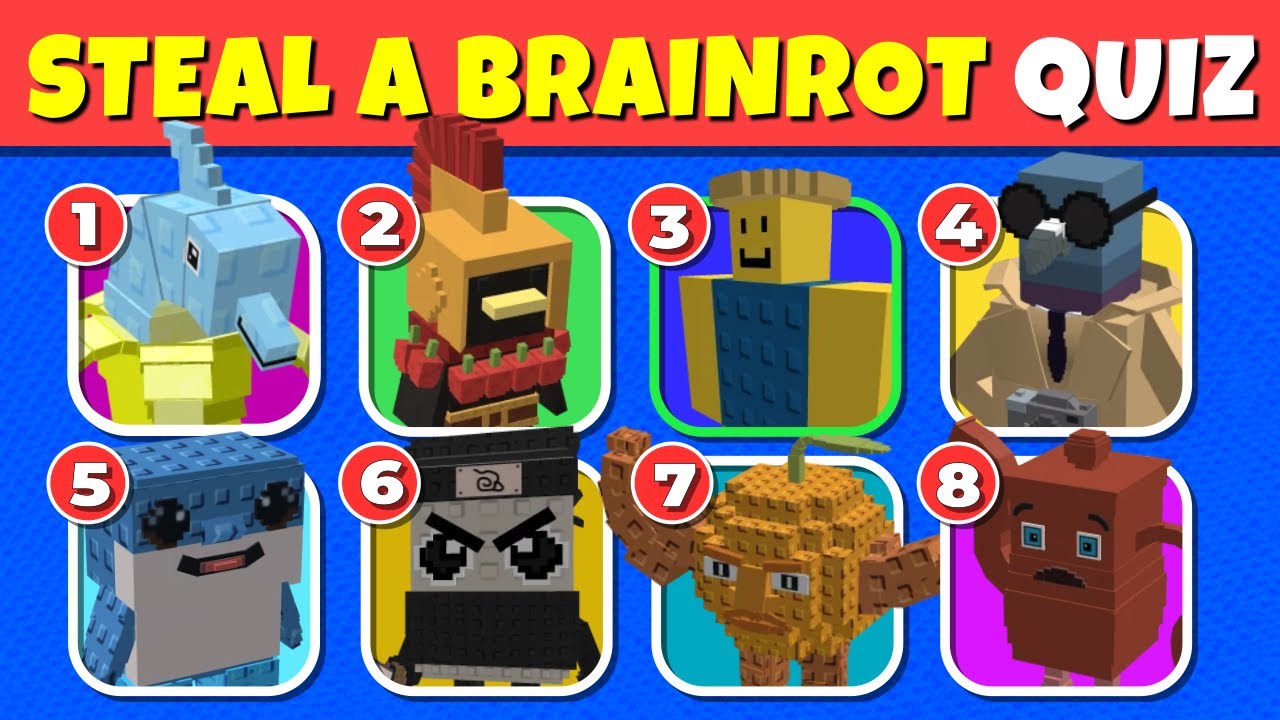 Guess Steal a BRAINROT Characters in 3 seconds! 🎮 | Roblox Steal A Brainrot Quiz