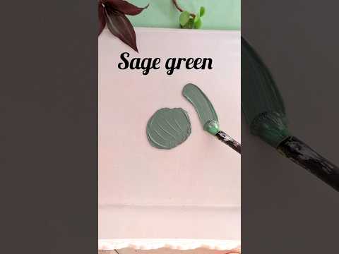 How to get Sage green colour by acrylics | acrylic colour mixing for sage green #sagegreen #sage