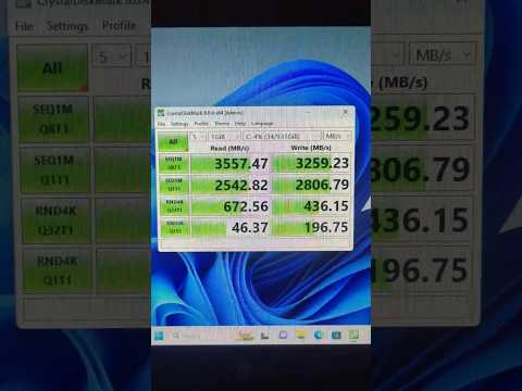 Samsung nvme ssd speed test #computer #youtubeshorts #ssd