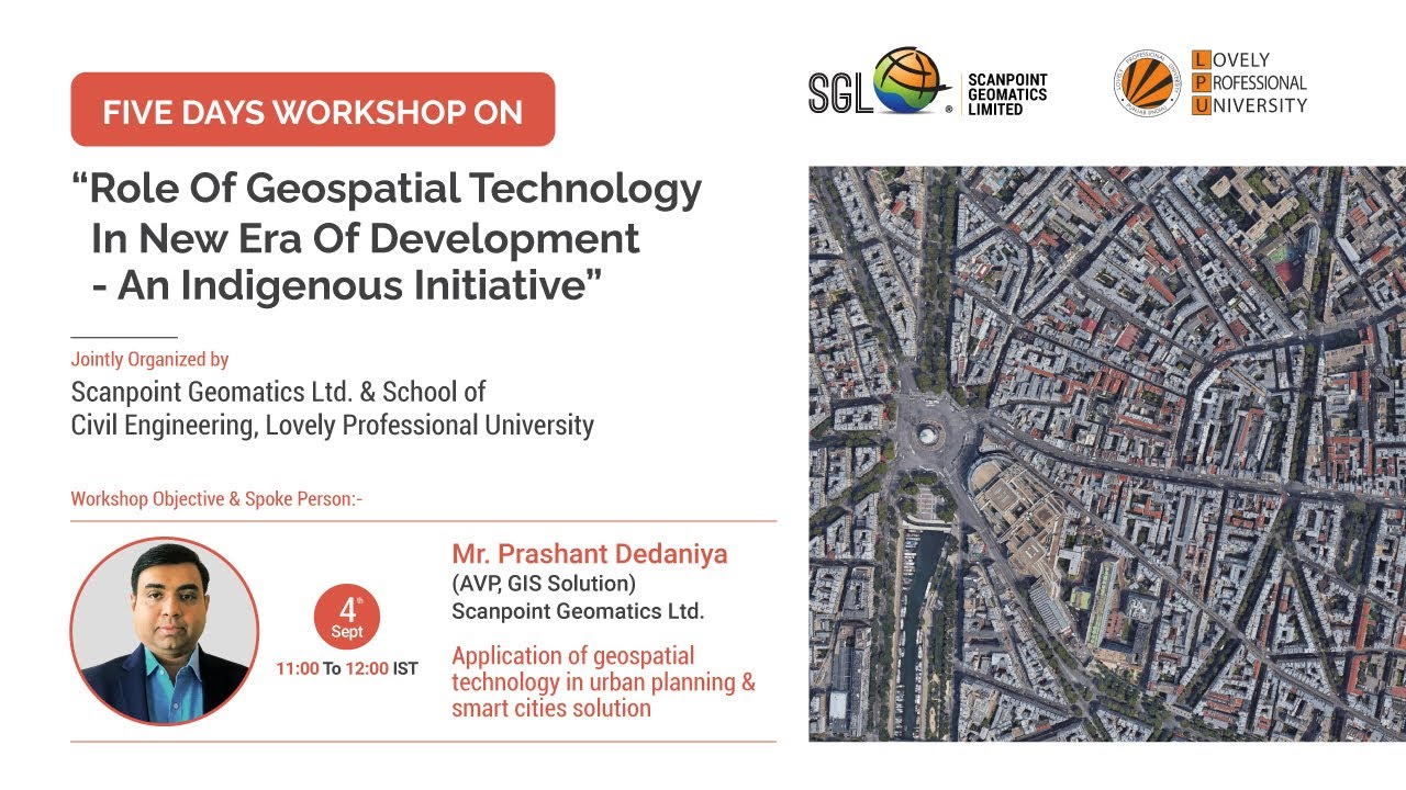 Workshop on Application of Geospatial technology in urban planning & smart cities Solution