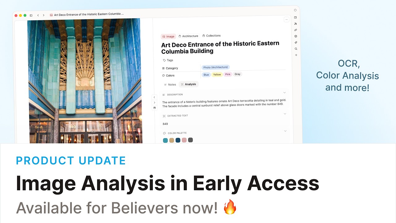 Release 61- Image Analysis in Early Access! 🔥
