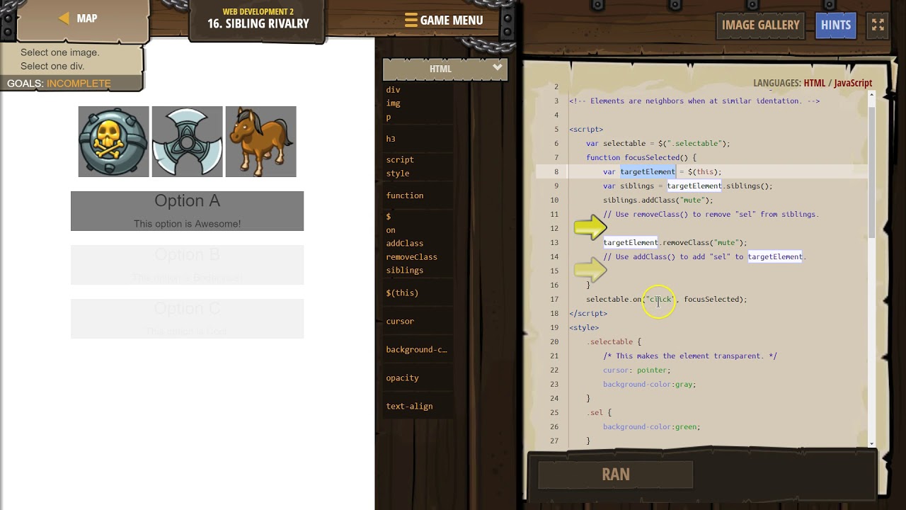CodeCombat Web Development 2 - Level 16 Tutorial with Answers