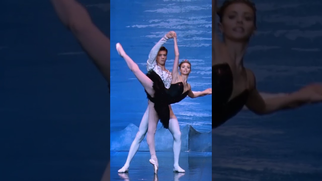 Russian ballet, black swan dance, swan lake ballet