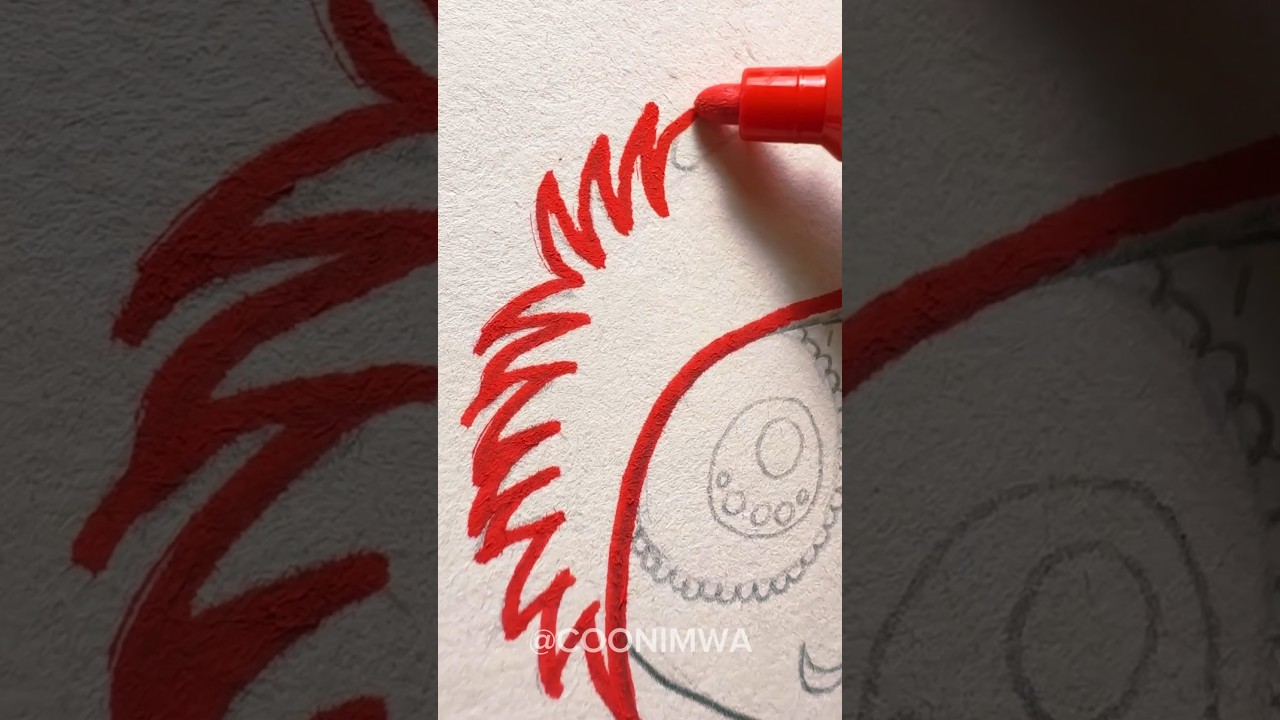 Drawing Ruby Gloom with Posca Markers! (#Shorts)