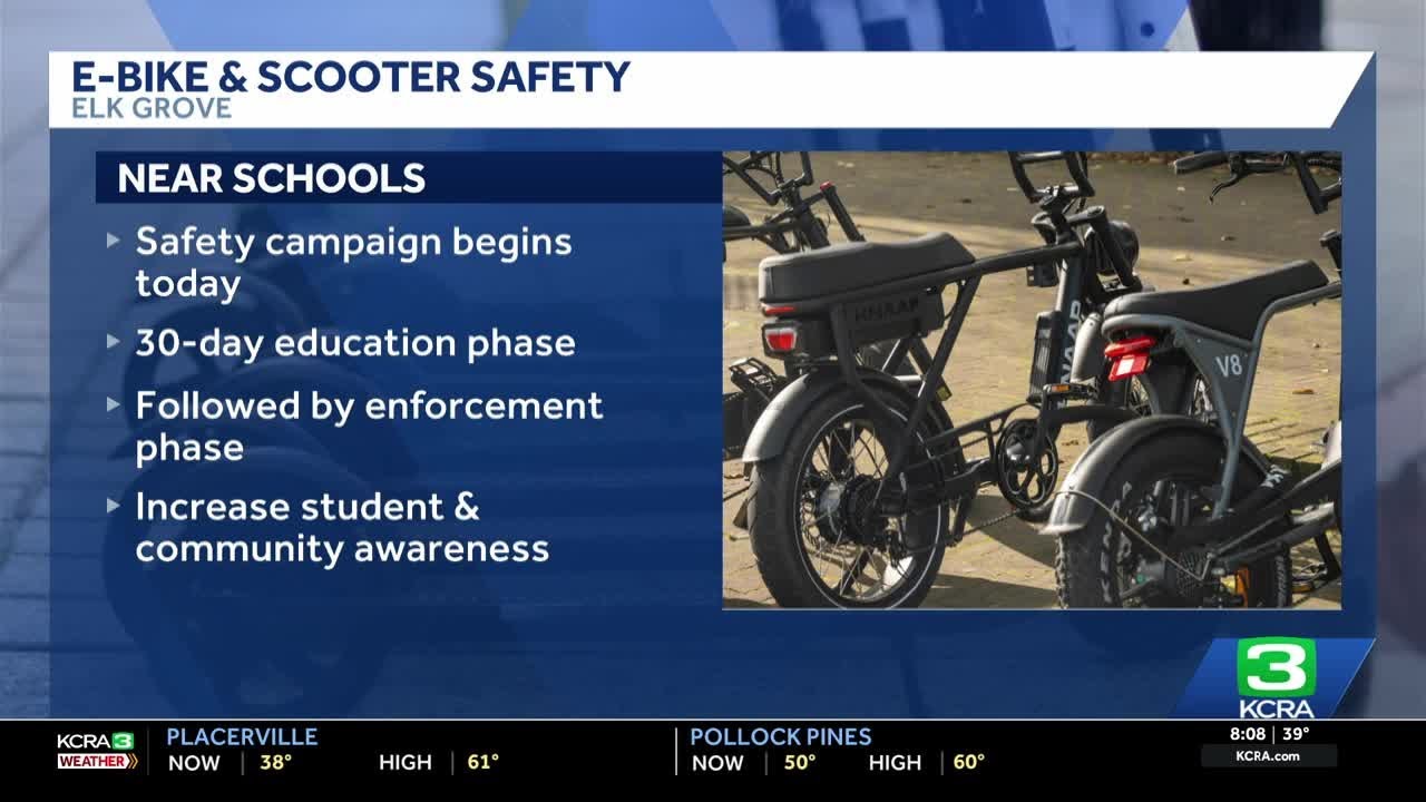 Elk Grove Police launch 30-day e-bike, scooter safety campaign ahead of school-zone enforcement