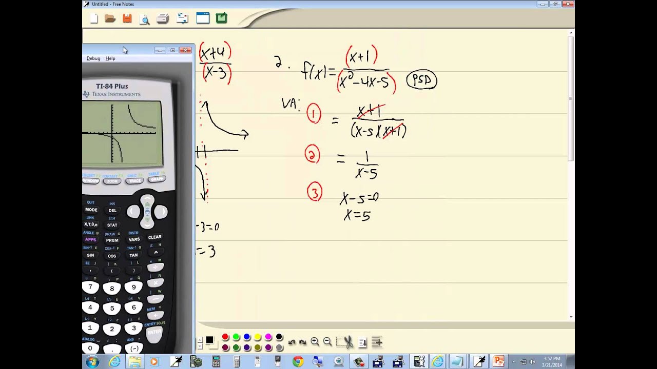 Technology in College Algebra - Rational Functions - Graphing - TI-84 Plus