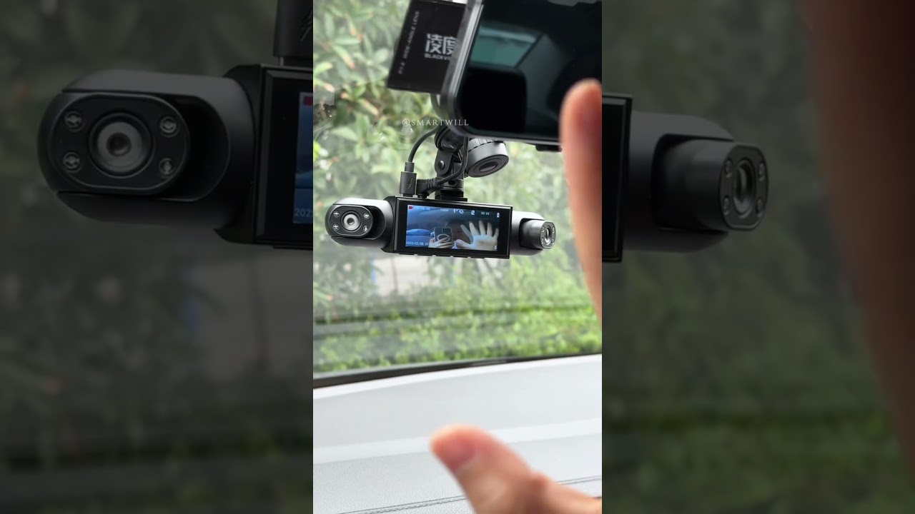 A dash cam with 4 cameras giving you full 360° coverage inside and out #dashcam  #recording