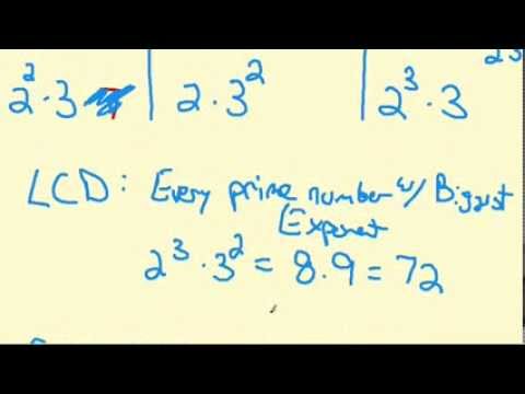 Lowest Common Denominator (LCD) and Greatest Common Factor (GCF) of 12, 18, and 24