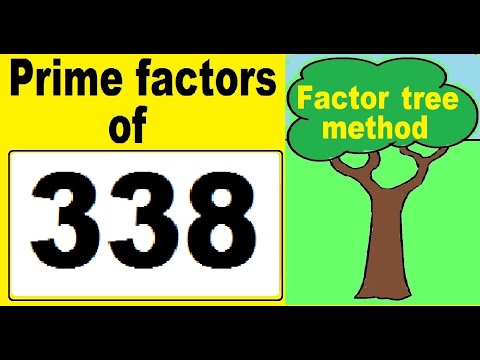 Prime factors of 338. Prime factors decomposition of 338. Factor tree method.