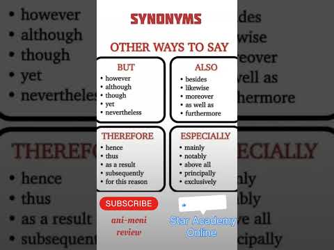 #But #Also #Therefore #Especially #synonyms #english learn synonyms #ielts #esl #englishlearning