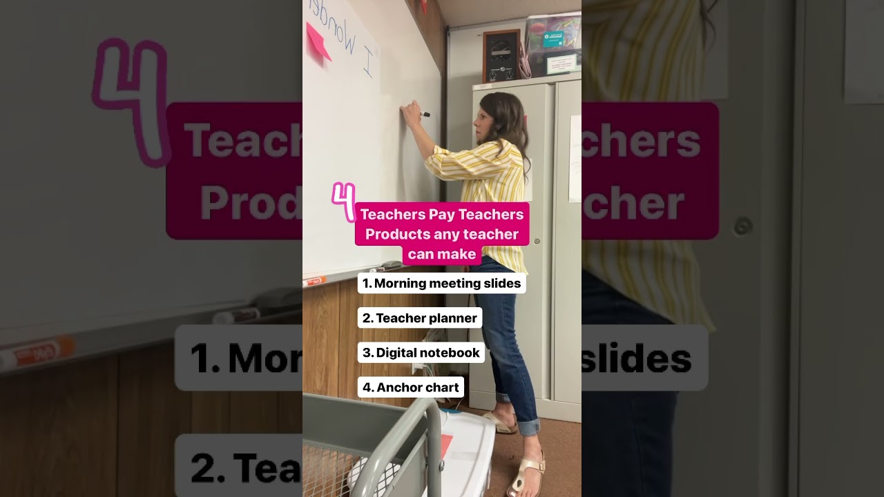 4 Teachers Pay Teachers Products ANY Teacher Can Make #teacher #tptseller #teachersidehustle