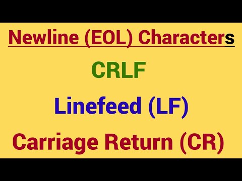 Carriage Return (CR) | Linefeed (LF)| CRLF in Windows , Linux ,MAC