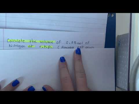 CALCULATE THE VOLUME AT RTP