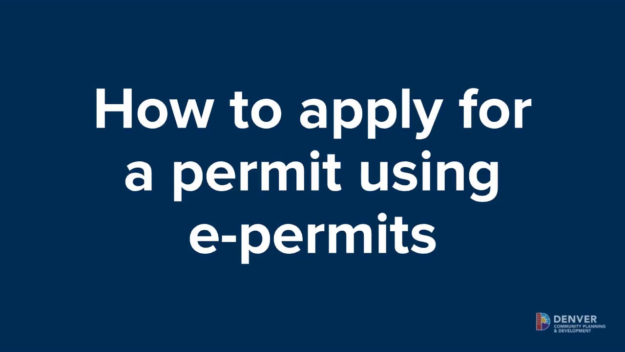 How to apply for a permit using e-permits