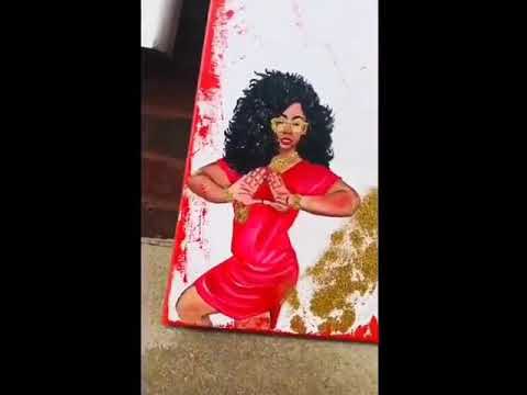 DevineArt Elephant Sistas painting Happy Founder's Day to the ladies of Delta Sigma Theta