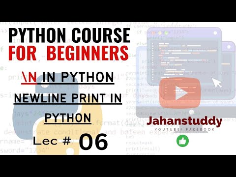L 6 | How to Print code on newline in python | What is \n (backslash n) Python code print on newline
