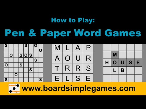 How to Play: Pen and Paper Word Games
