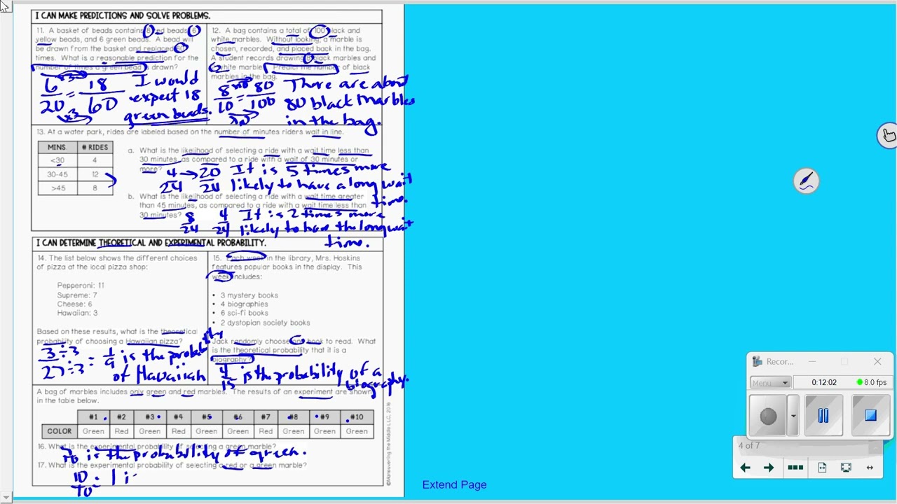 Probability Unit Study Guide - KMS 7th Grade Math/Accelerated 7-8 Math