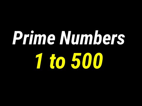 Prime Numbers 1 to 500