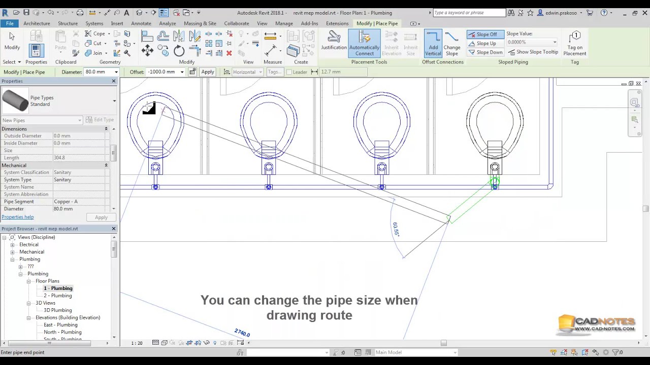 Revit MEP Basic: Creating a Drain Route