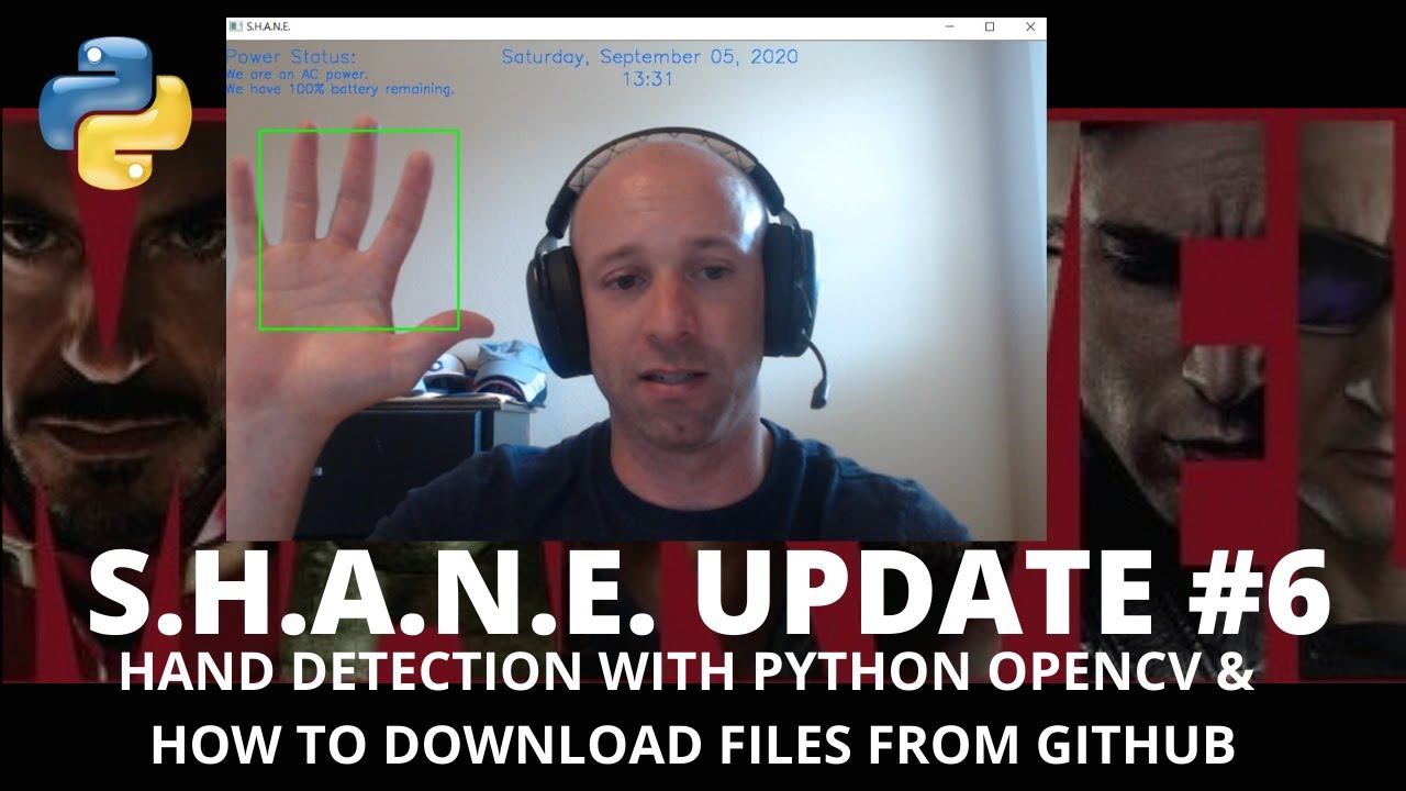 Hand Detection w/ Python OpenCV & How to Download Files from Github | #94 (SHANE Updates #6)