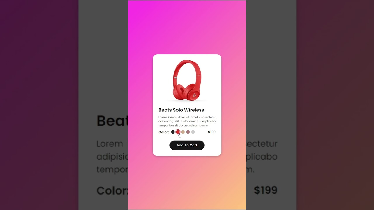 Product Card UI Design
