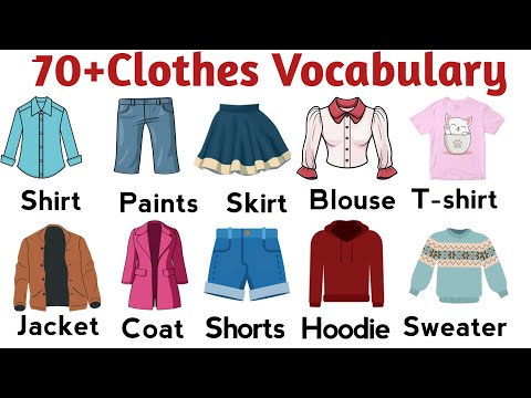 70+English Clothing Items | Daily Clothes Vocabulary For biggeners | Common English Vocabular