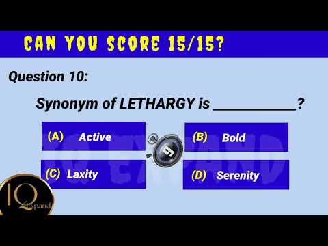 Synonyms Quiz | English Grammar Test | synonyms and antonyms