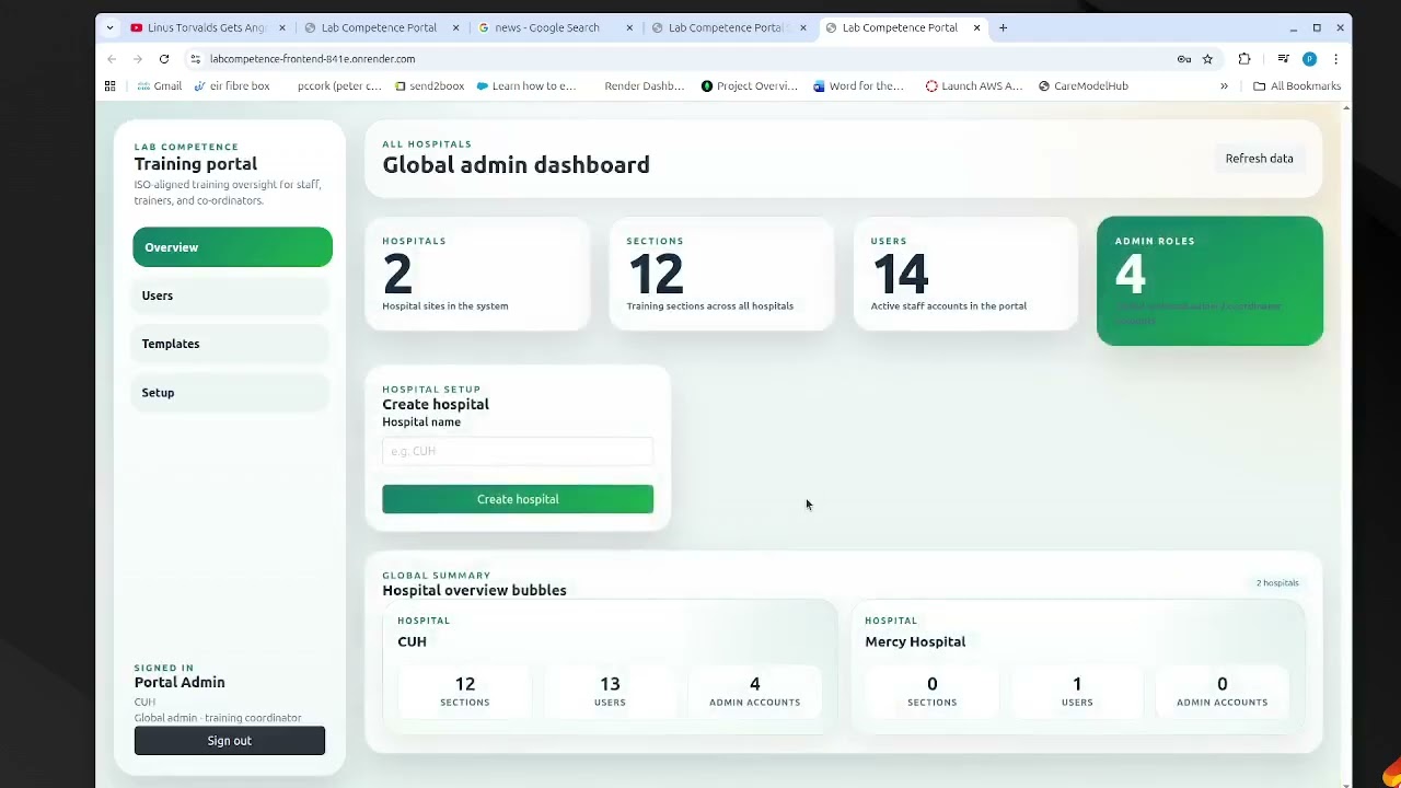 Lab competence portal demo