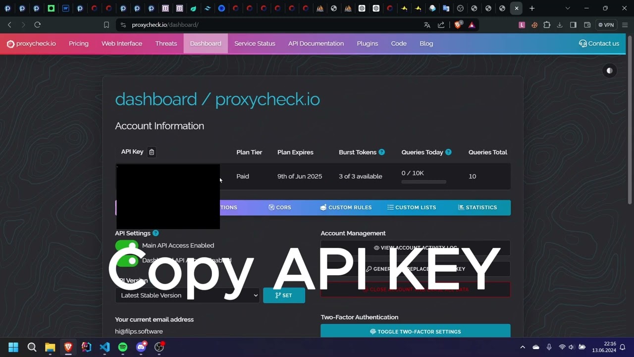 Tutorial proxycheck.io